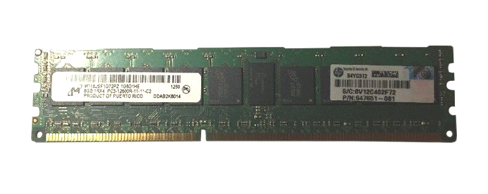 647651-081, купить Оперативная память HP DIMM,8GB (1x8GB) Single Rank x4 PC3-12800R (DDR3-1600 ...